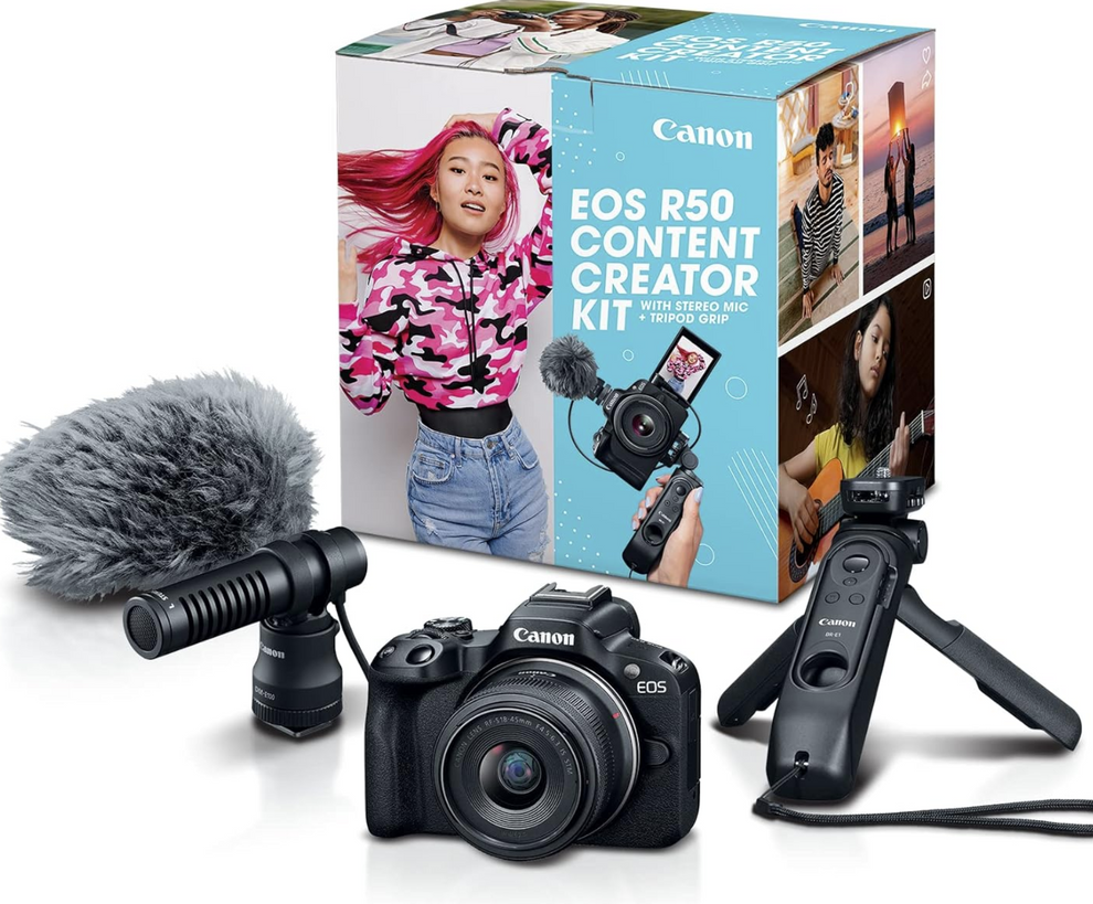 Canon EOS R50 Content Creator Kit | Hybrid Mirrorless Camera | with RF ...